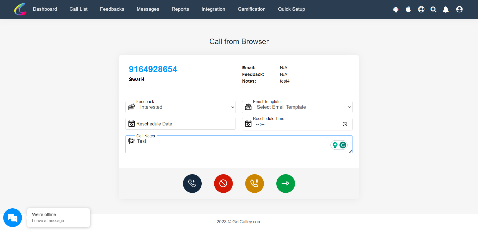 Can I use Calley to make calls from my Computer?